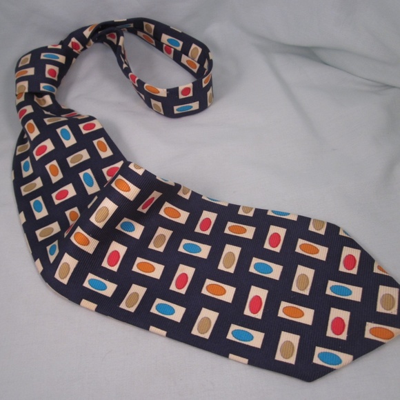 Hugo Boss | Accessories | Hugo Boss Silk Necktie Navy With Colorful ...